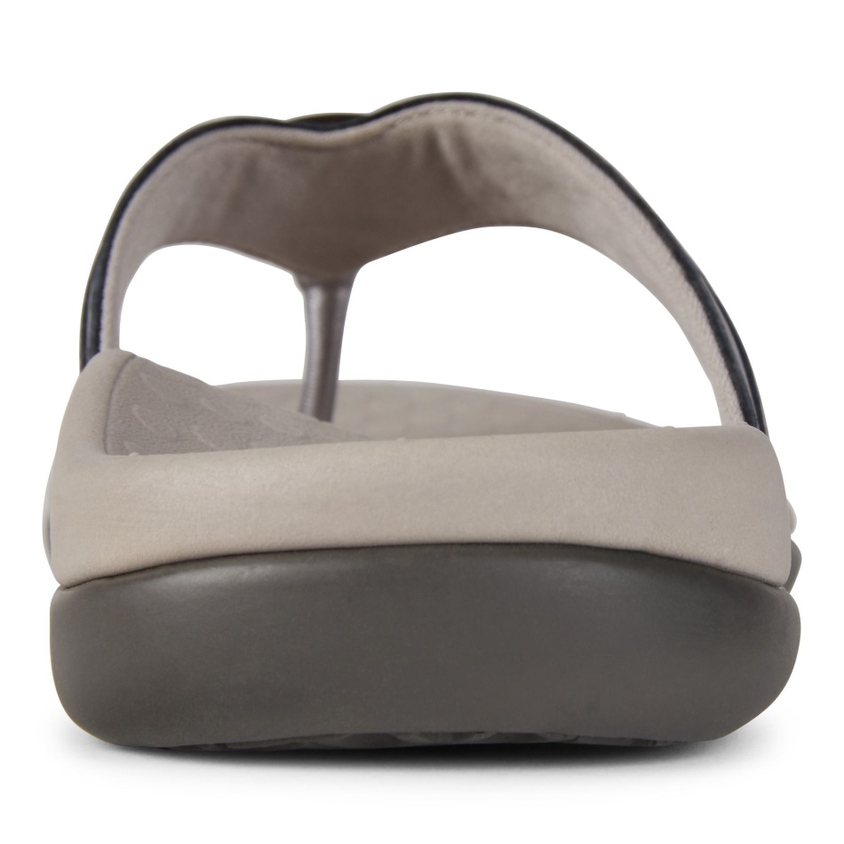 Marée Cuir étain Aloe Toe Post Sandale Vionic [VIONICFR1373 ...