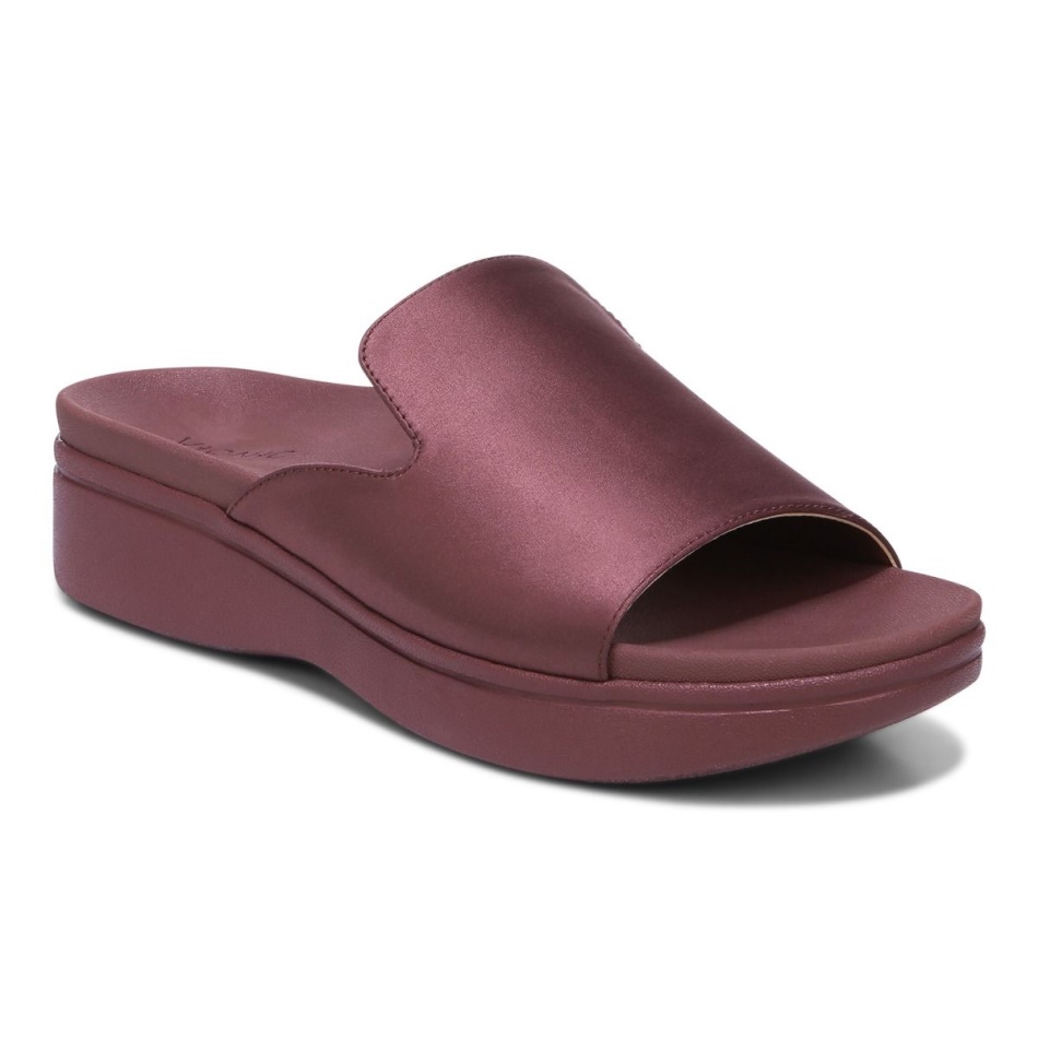 Vionic Monica Sandale Plateforme Satin Shiraz [VIONICFR1334 ...