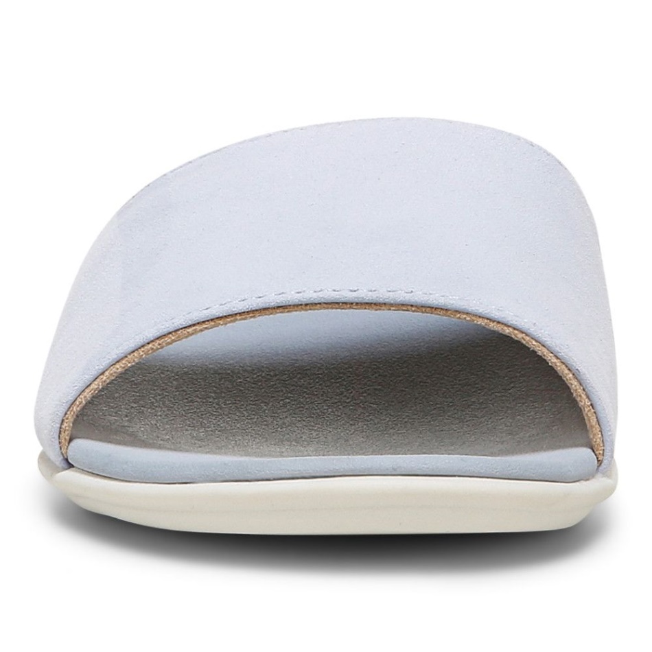 Vionic Val Slide Sandale Bleu Brume [VIONICFR614] : Chaussures de ...