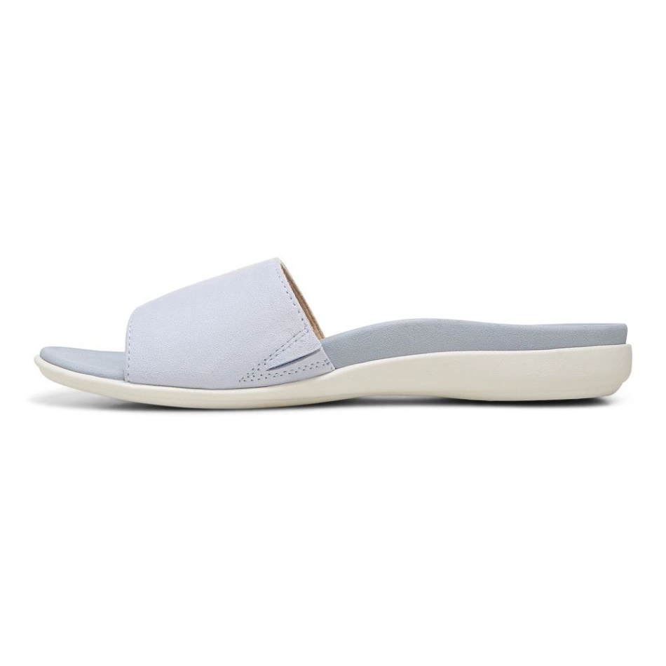 Vionic Val Slide Sandale Bleu Brume [VIONICFR614] : Chaussures de ...